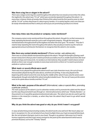 Nandos radio advert | DOCX