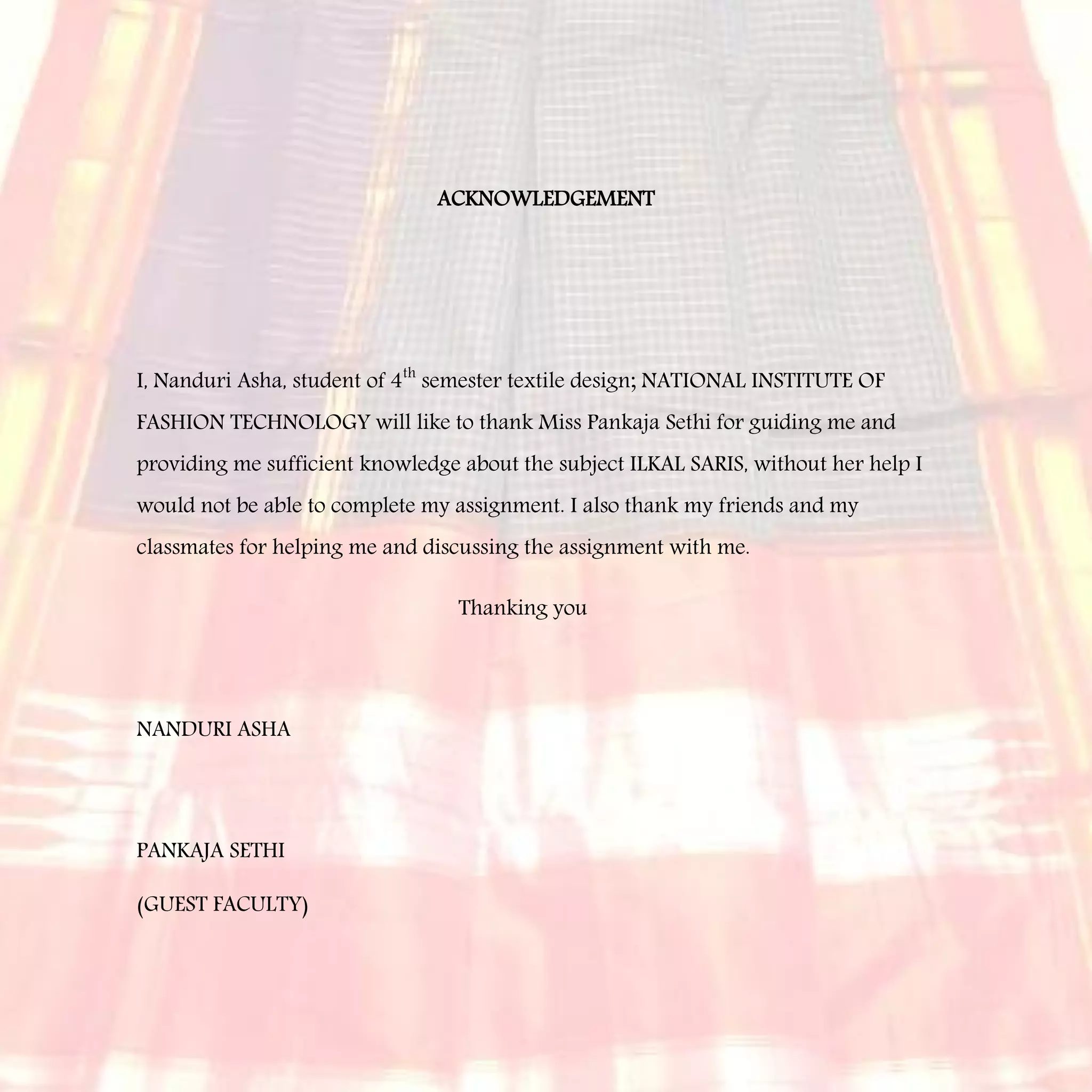 Ilkal Saree, By Nanduri Asha | PDF