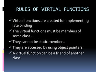 pointer, virtual function and polymorphism | PPT