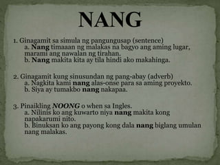 NANG at NG | PPTX