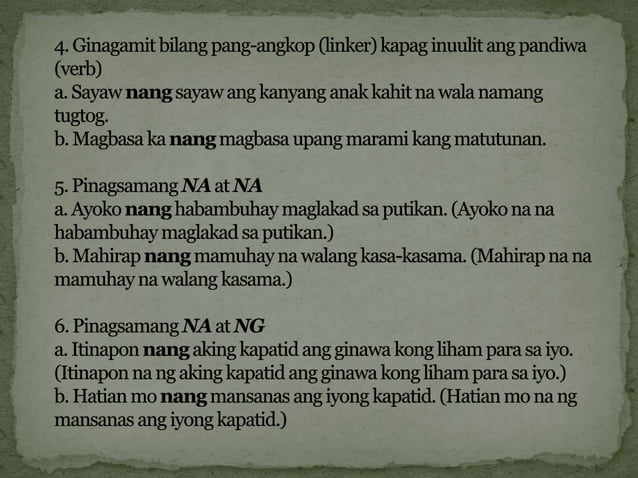 NANG at NG | PPTX