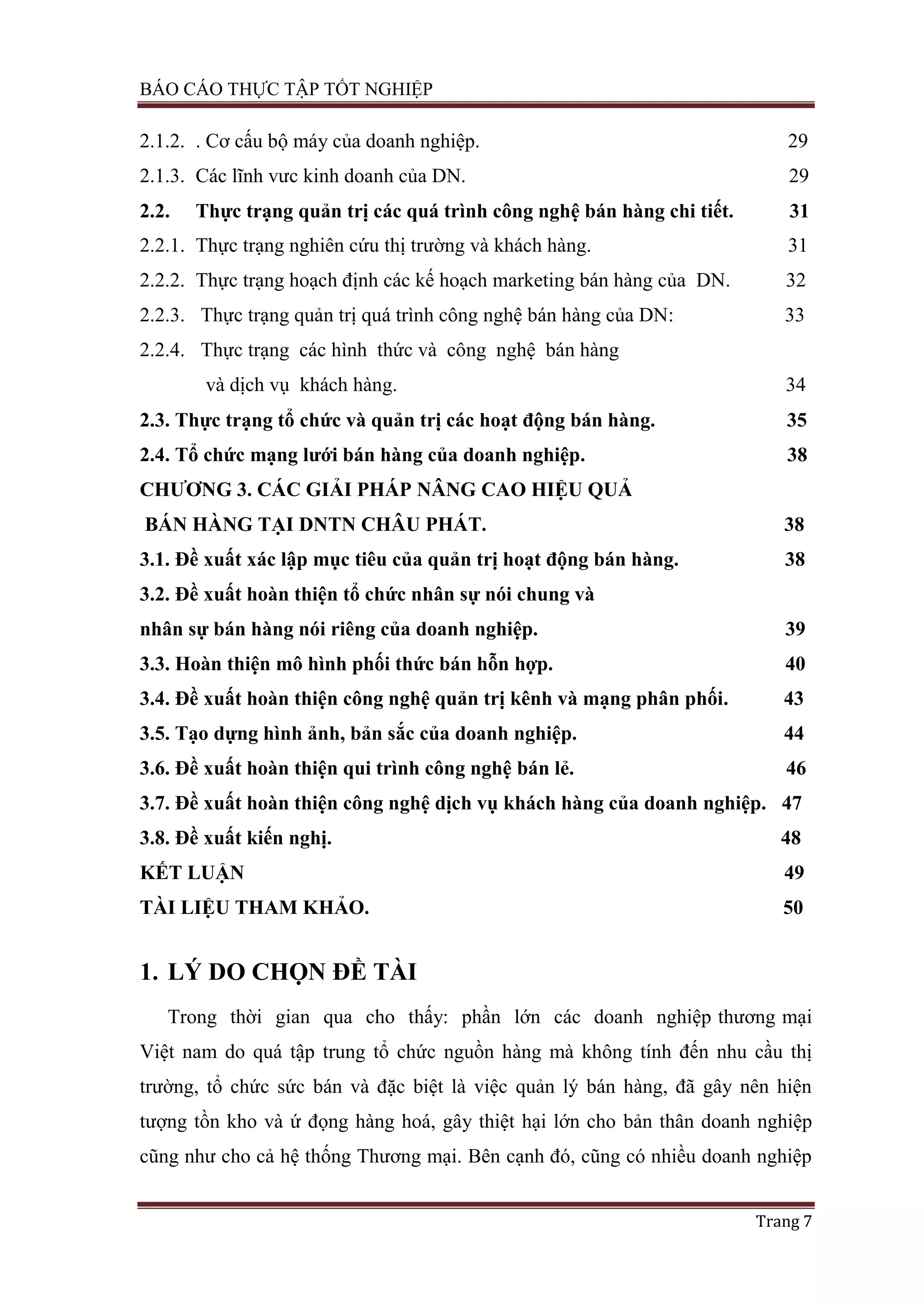 Một số giải pháp nhằm nâng cao hiệu quả bán hàng tại DNTN Châu Phát | DOC