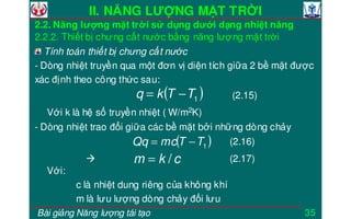 Bài giảng Năng lượng tái tạo-Đại học SPKT TP.HCM