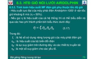 Bài giảng Năng lượng tái tạo-Đại học SPKT TP.HCM