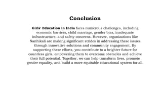 Overcoming Obstacles: Challenges and Solutions in Girls' Education | PPTX
