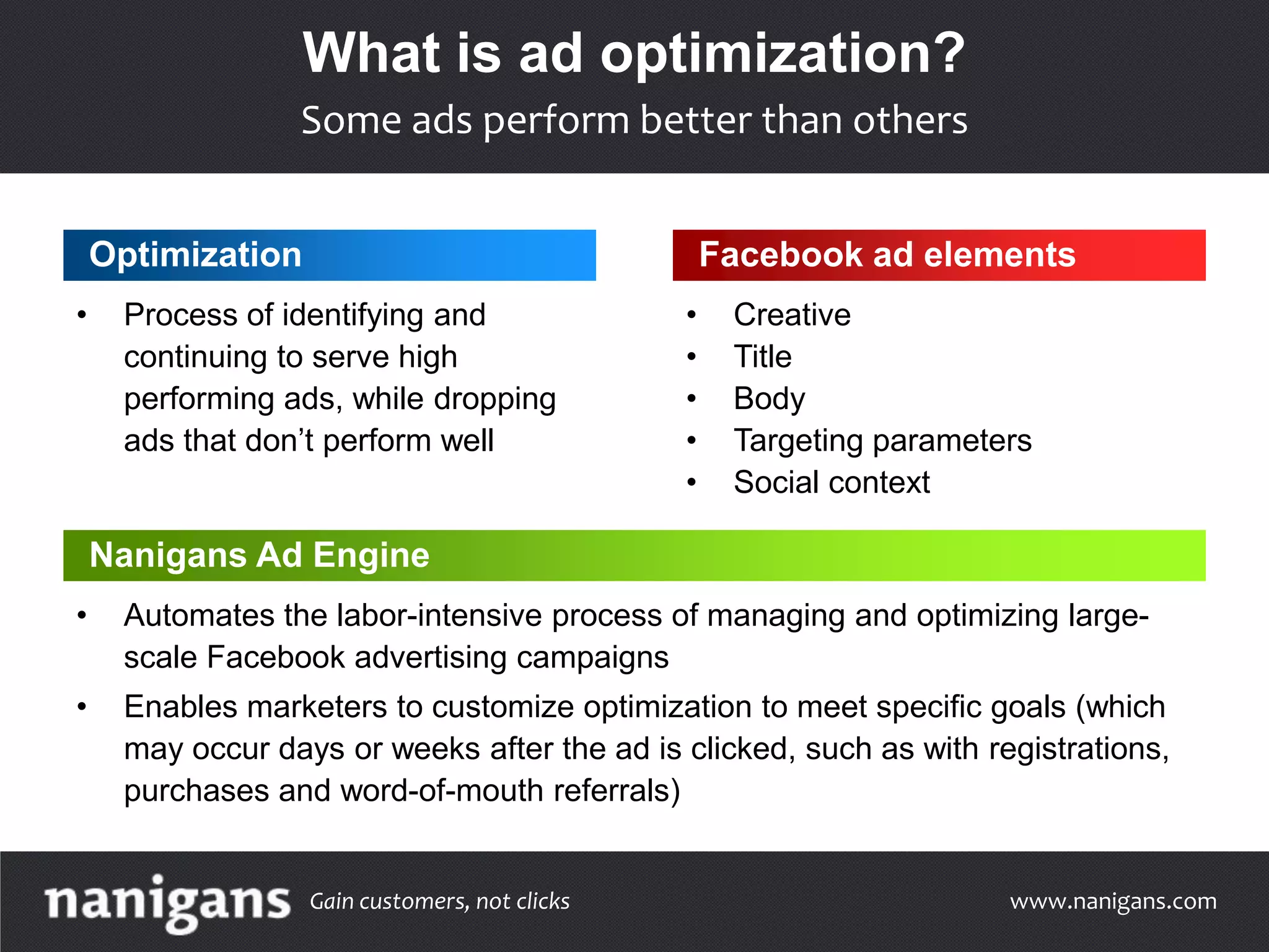 Nanigans: Ad Optimization 101 | PPTX