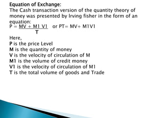 Nani quantitative theory of money | PPTX