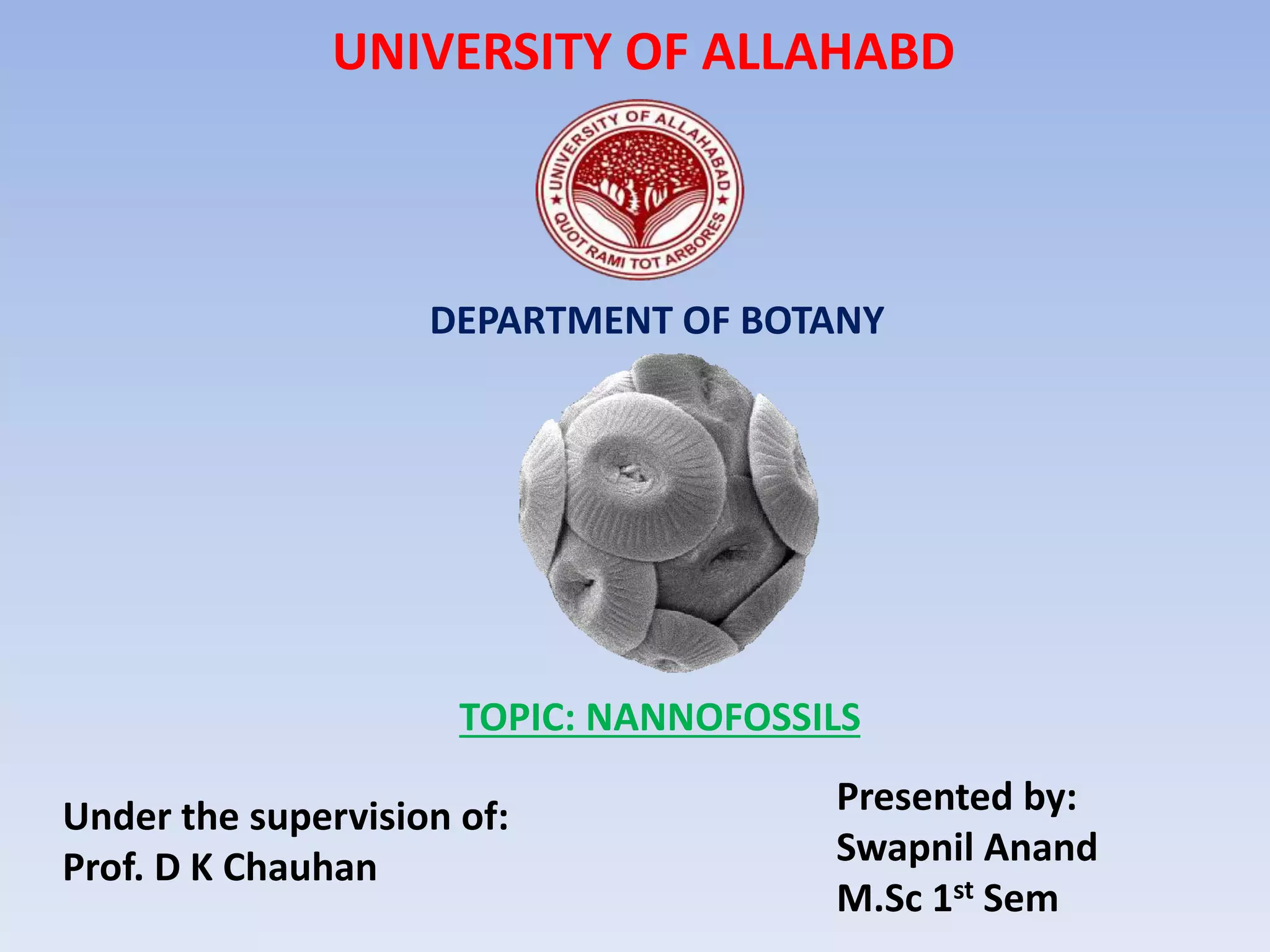 Nannofossils- Swapnil.pptx