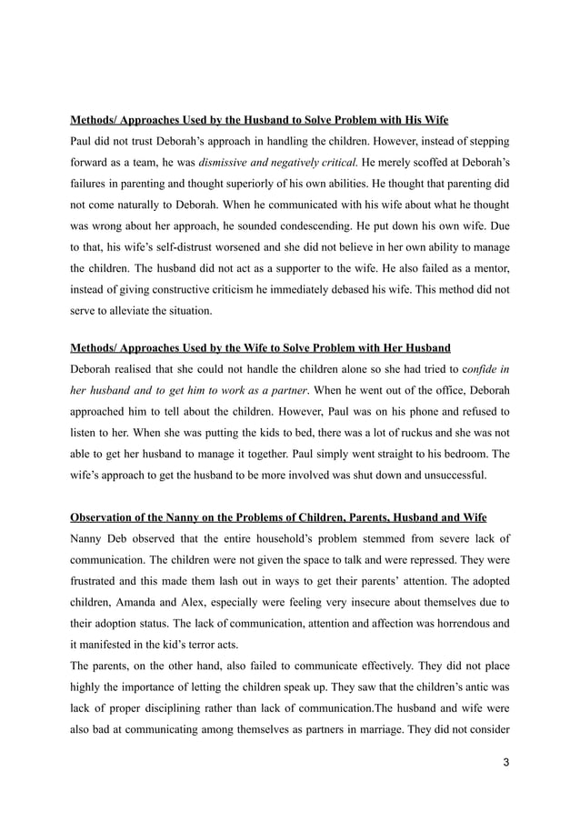 Nanny 911 Approach on Parenting | PDF