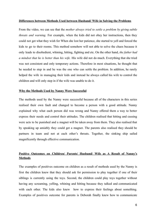 Nanny 911 Approach on Parenting | PDF