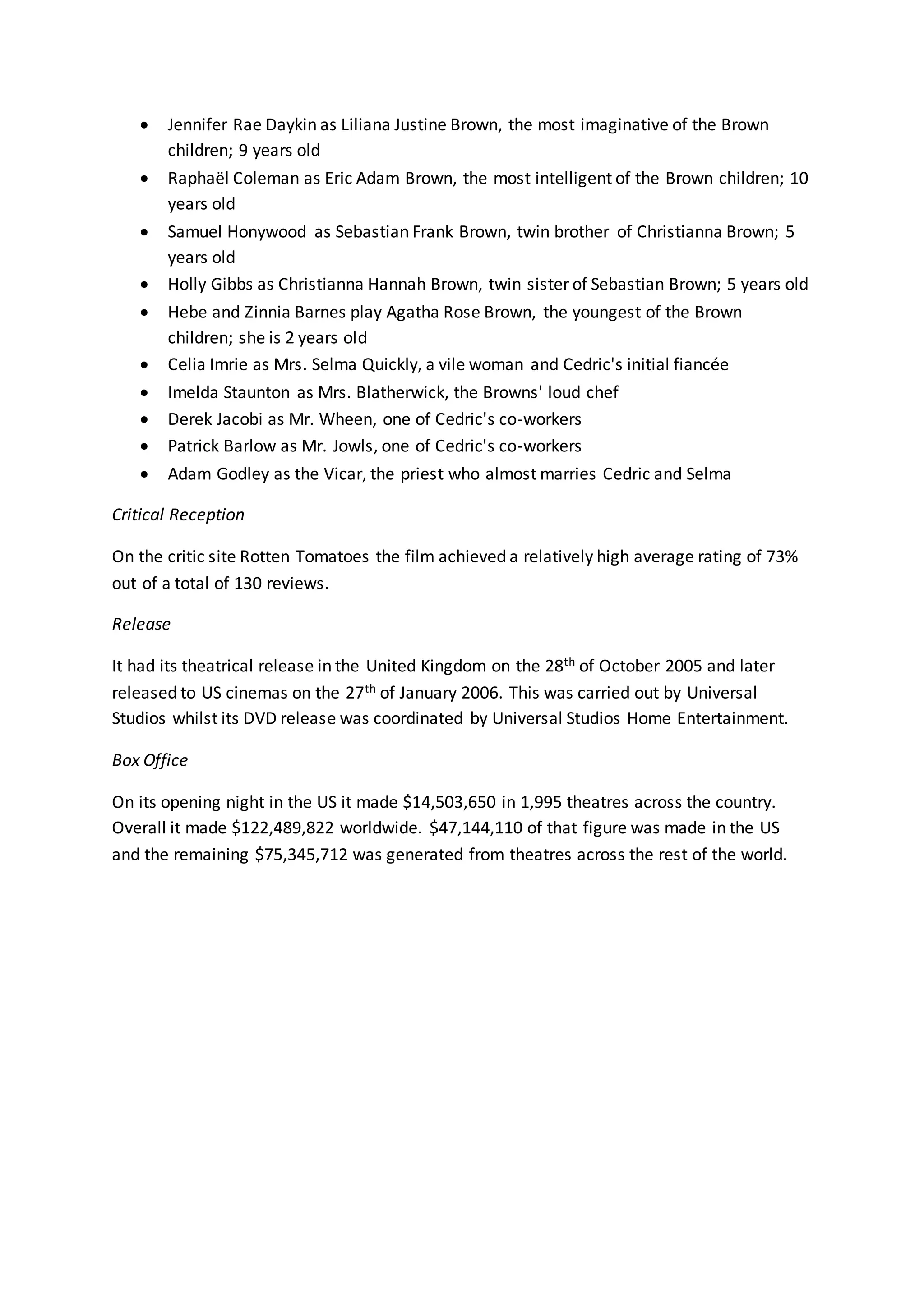 Nanny mc phee case study | DOCX