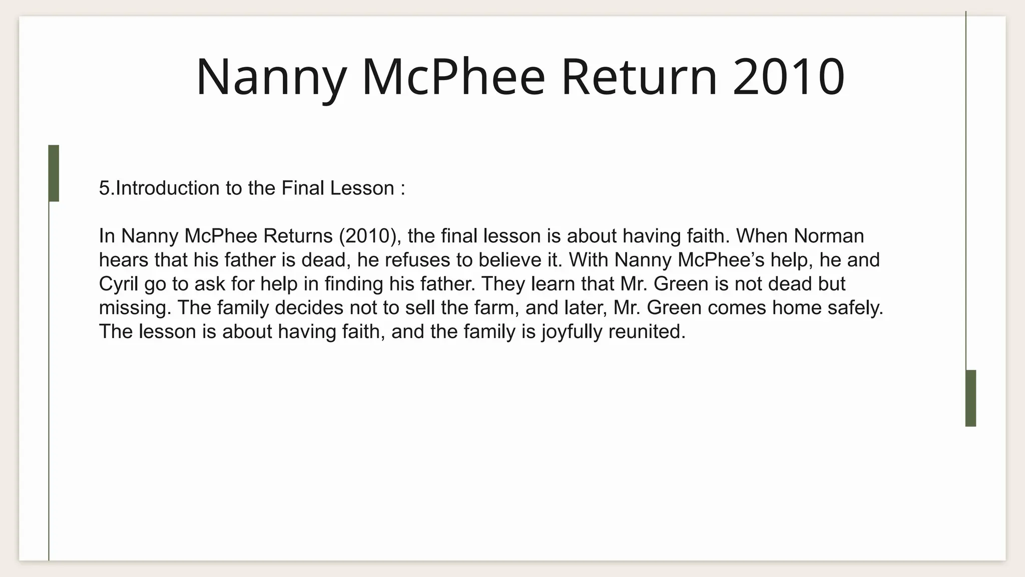 nanny mcphee movie in power point to understand character | PPTX