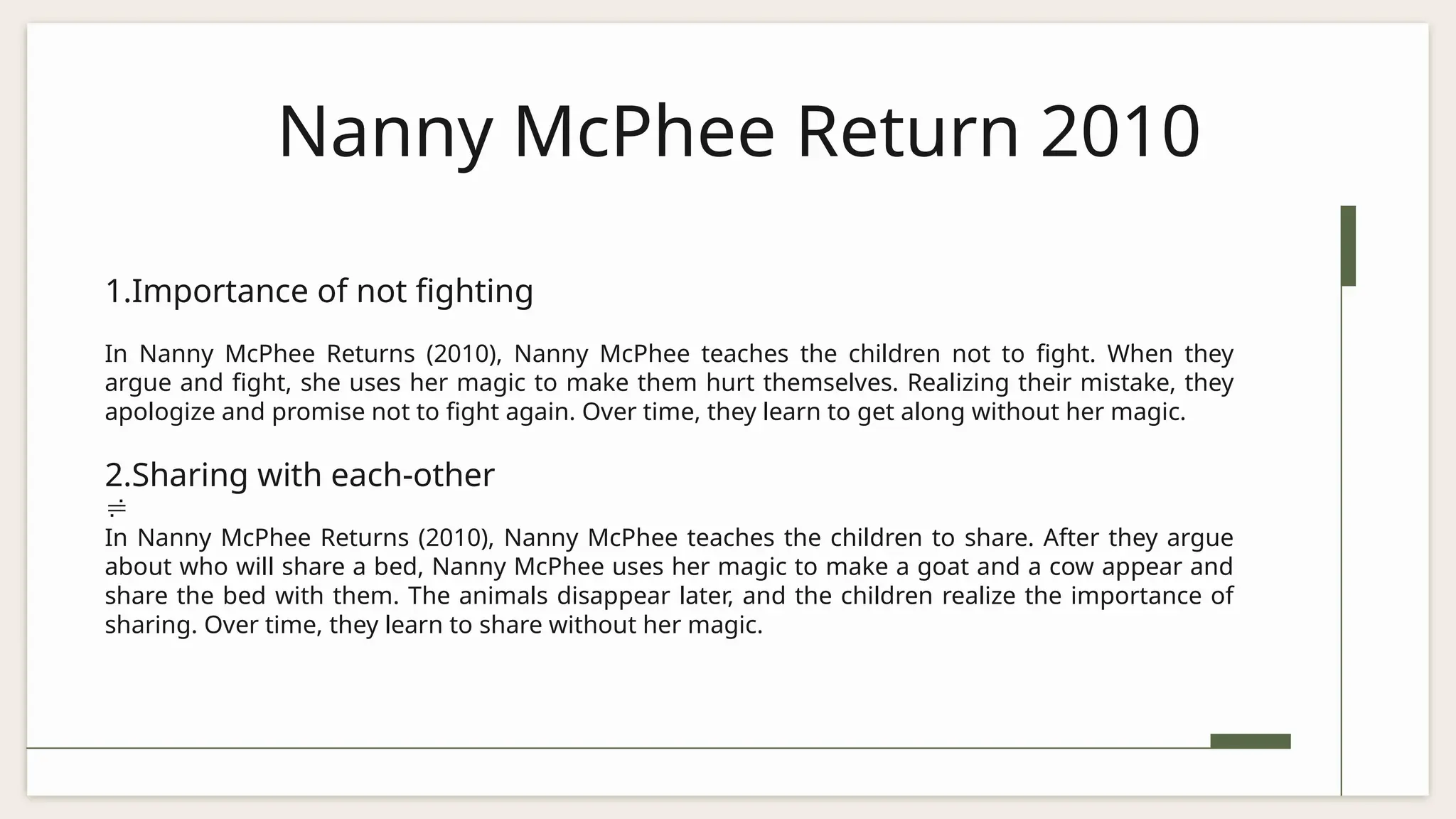 nanny mcphee movie in power point to understand character | PPTX