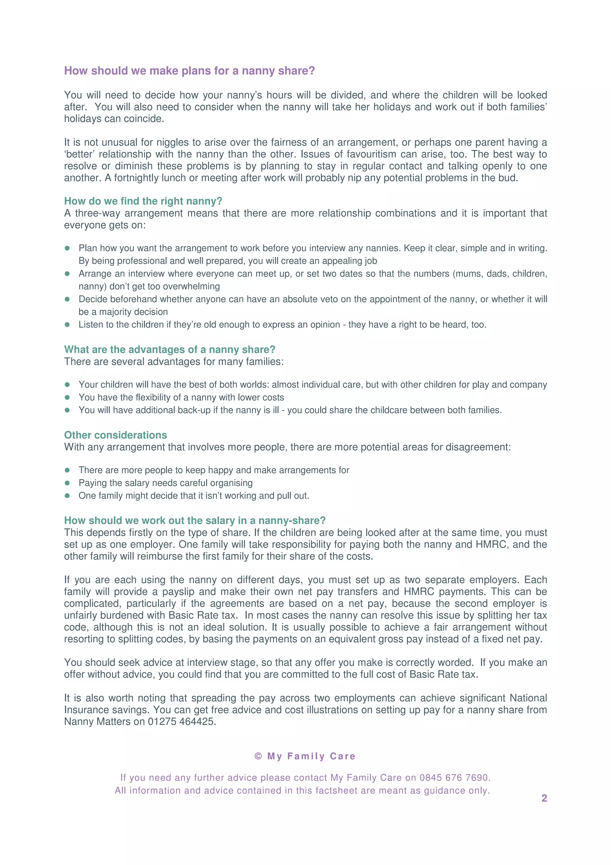 Nanny shares | PDF