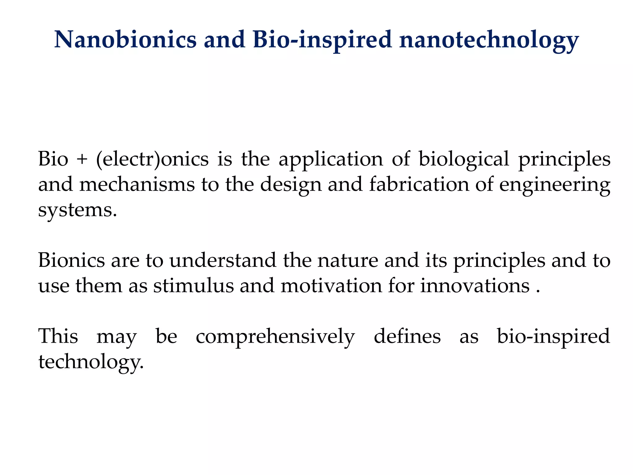 Nanobiotechnology lecture 1 | PPTX