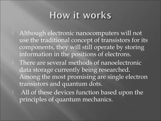 An Introduction to Nano computers | PPT
