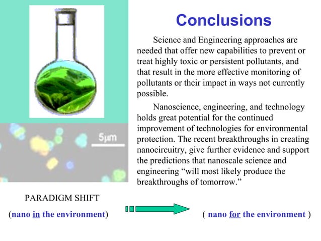 Nanotechnology For The Environment Ppt 