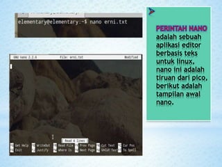 teks editor nano | PPT