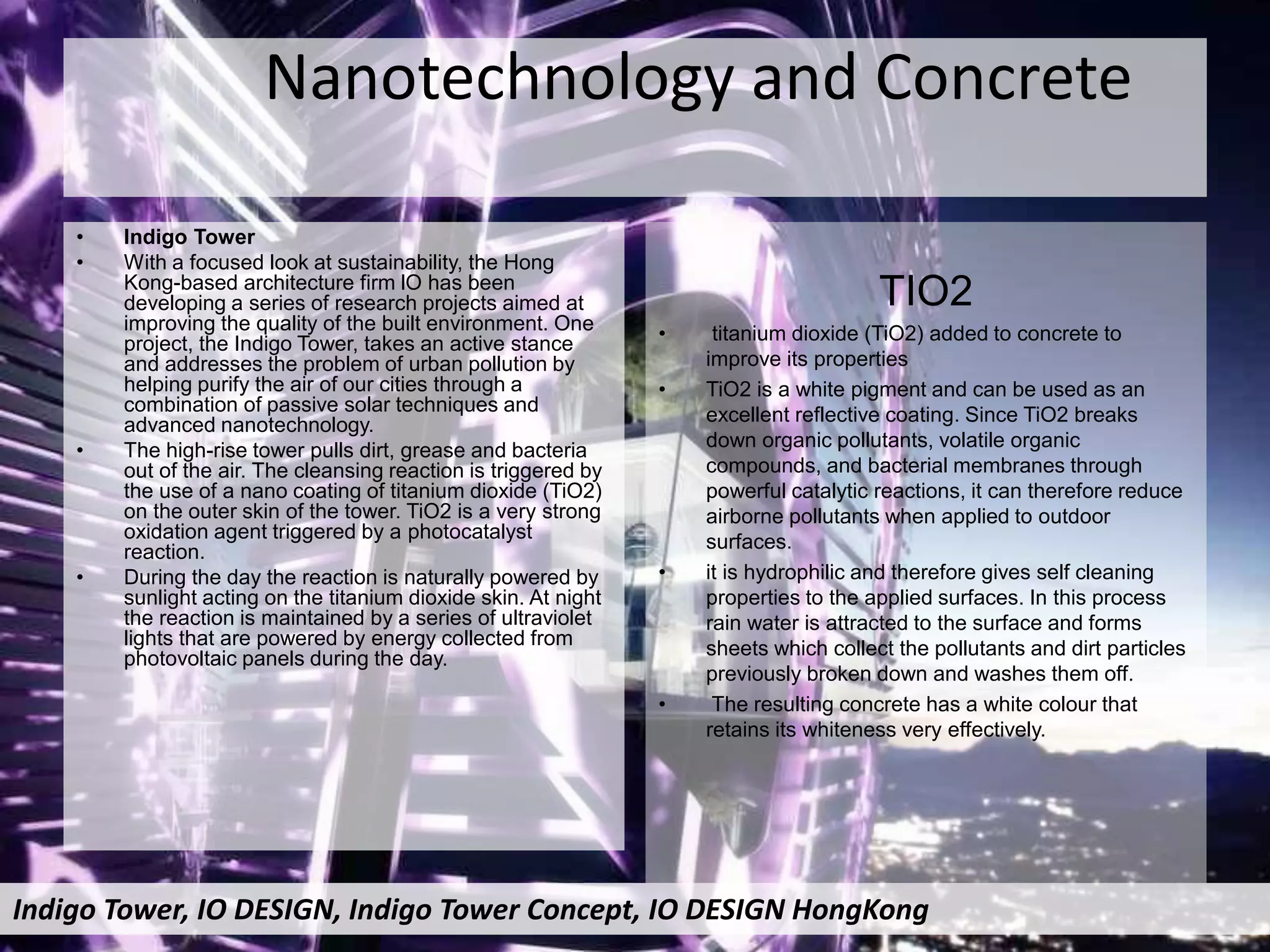Nanotechnology in Building construction material | PPT