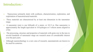 Introduction to Nanotechnology | PPTX