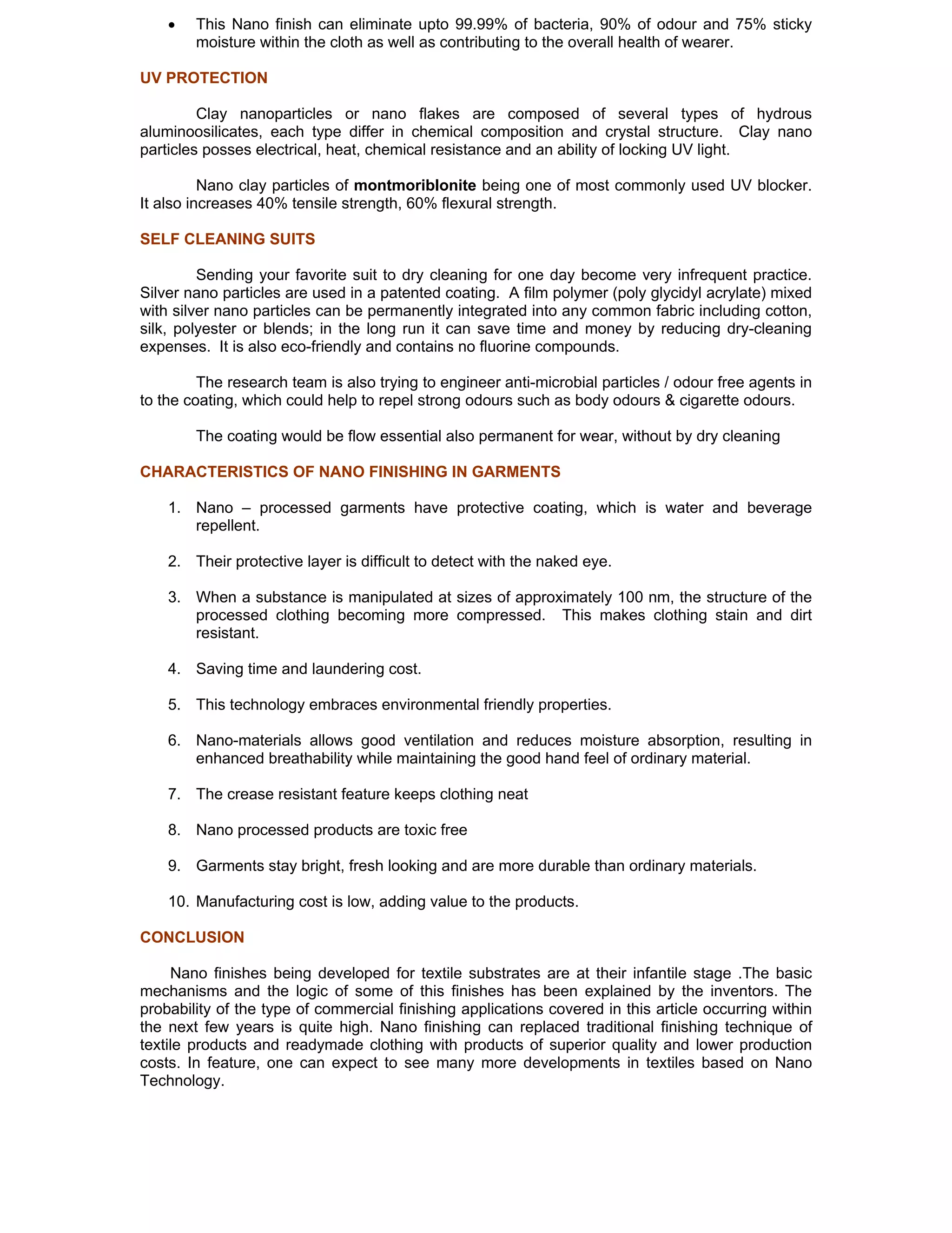 Nano finishing-of-textiles-091107130656-phpapp02 | PDF