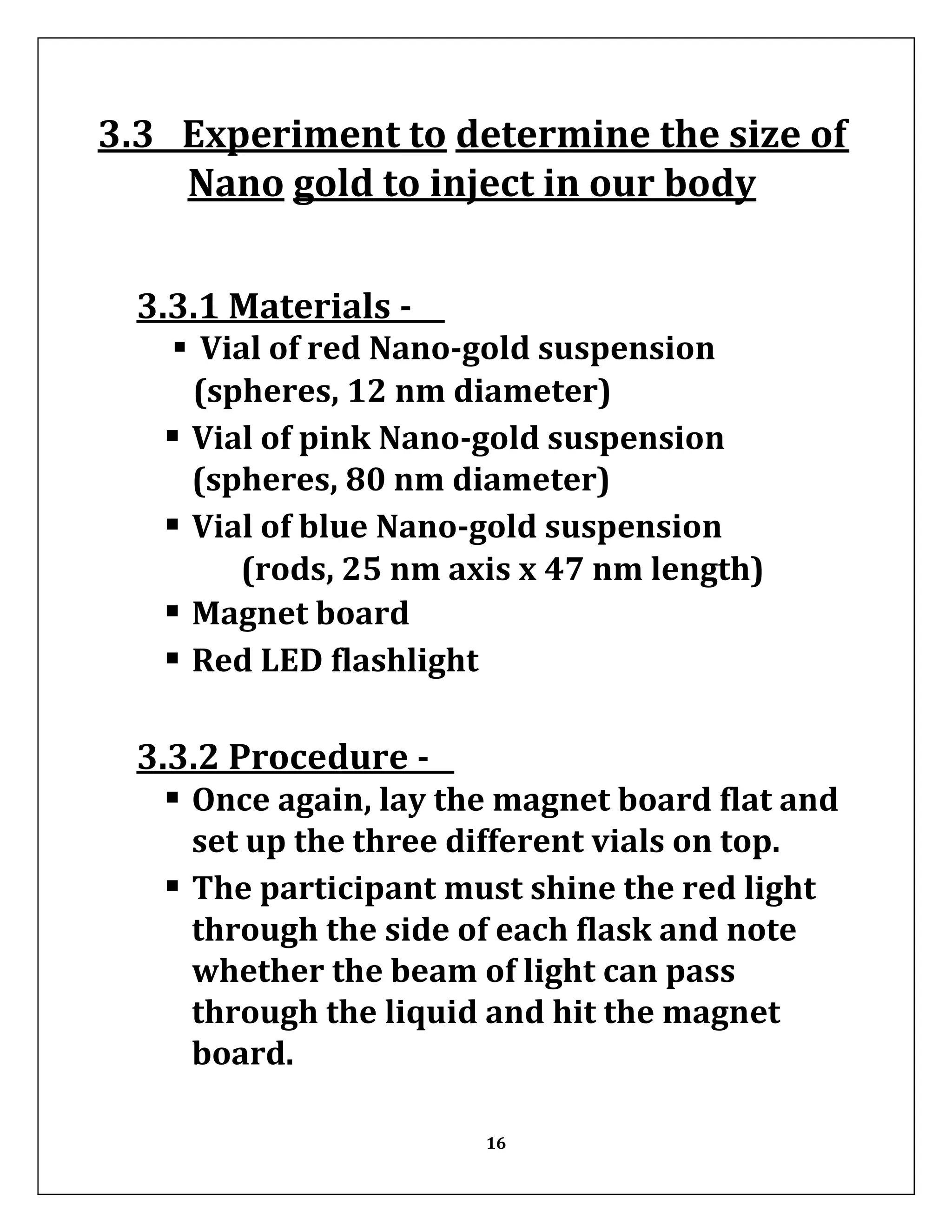 Nano-gold for Cancer Therapy chemistry investigatory project | DOCX