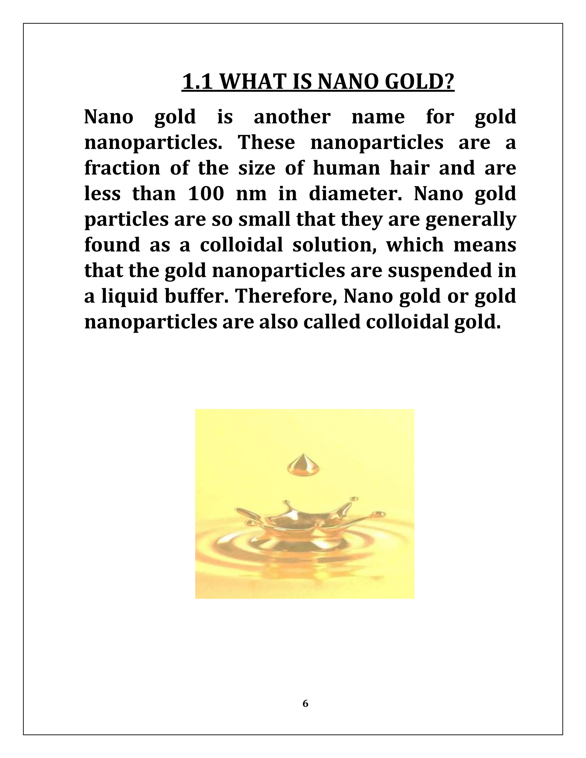 Nano-gold for Cancer Therapy chemistry investigatory project | DOCX
