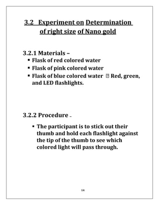 Nano-gold for Cancer Therapy chemistry investigatory project | DOCX