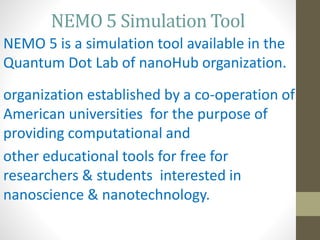 Computer Simulation of Nano-Structures | PPT