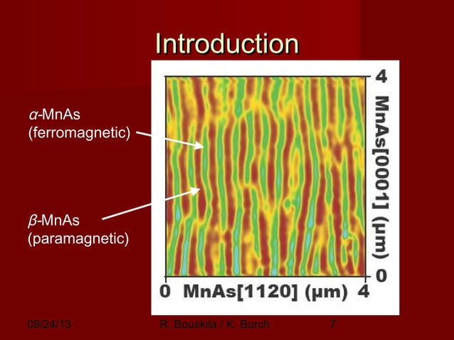 Nano magnetic interactions on MnAs thin films | PPT