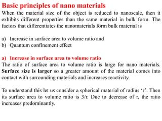 The Nano materials - Basic Introductions | PPTX | Chemistry | Science