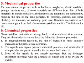 The Nano materials - Basic Introductions | PPTX | Chemistry | Science
