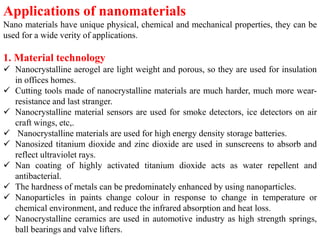 The Nano materials - Basic Introductions | PPTX | Chemistry | Science