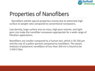 Technical Textile: Nano fiber and its application | PPTX
