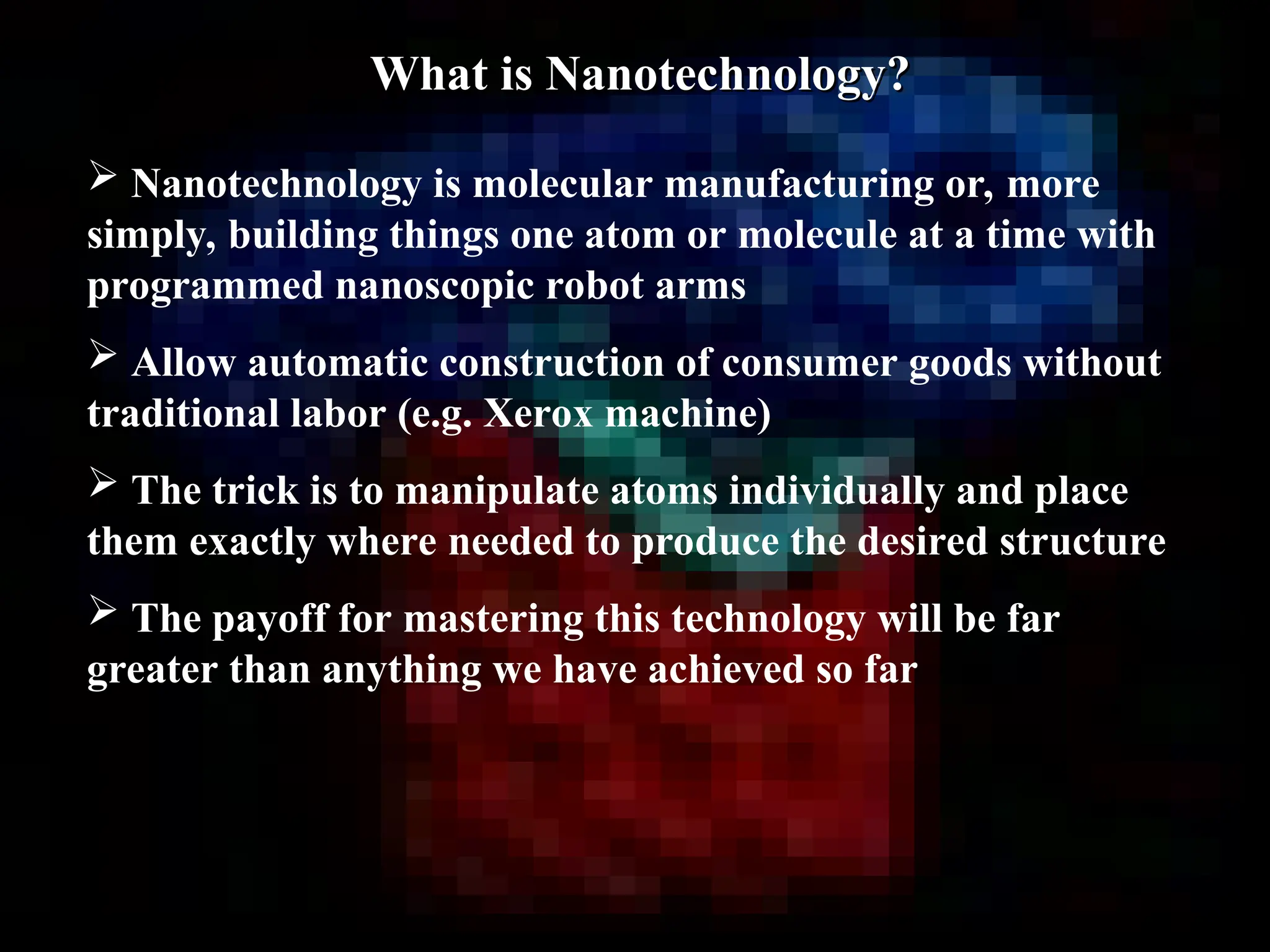 Nano-Technology introduction powerpoint presentation | PPT