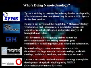 Nano-Technology description and uses.ppt