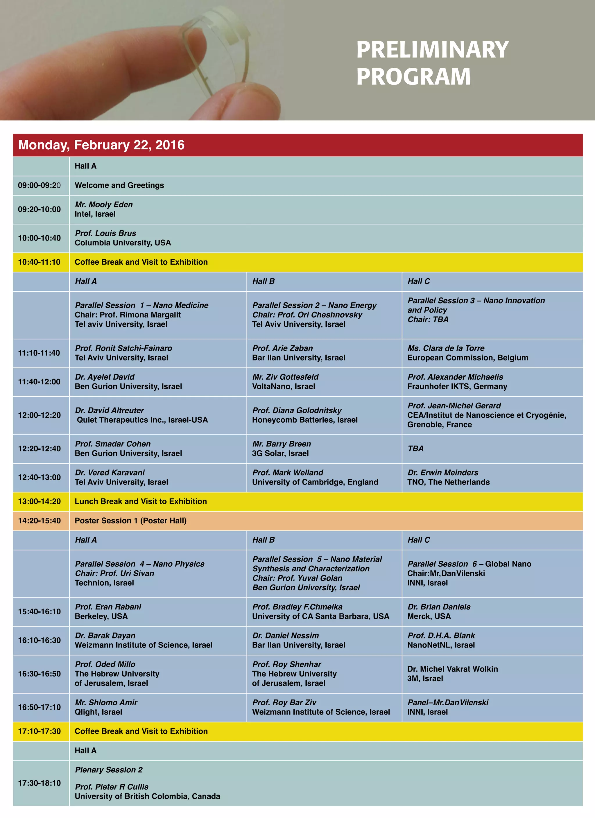 Nano Israel 2016 booklet | PDF