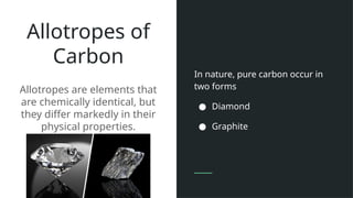 Introduction to the Carbon based materials | PPTX