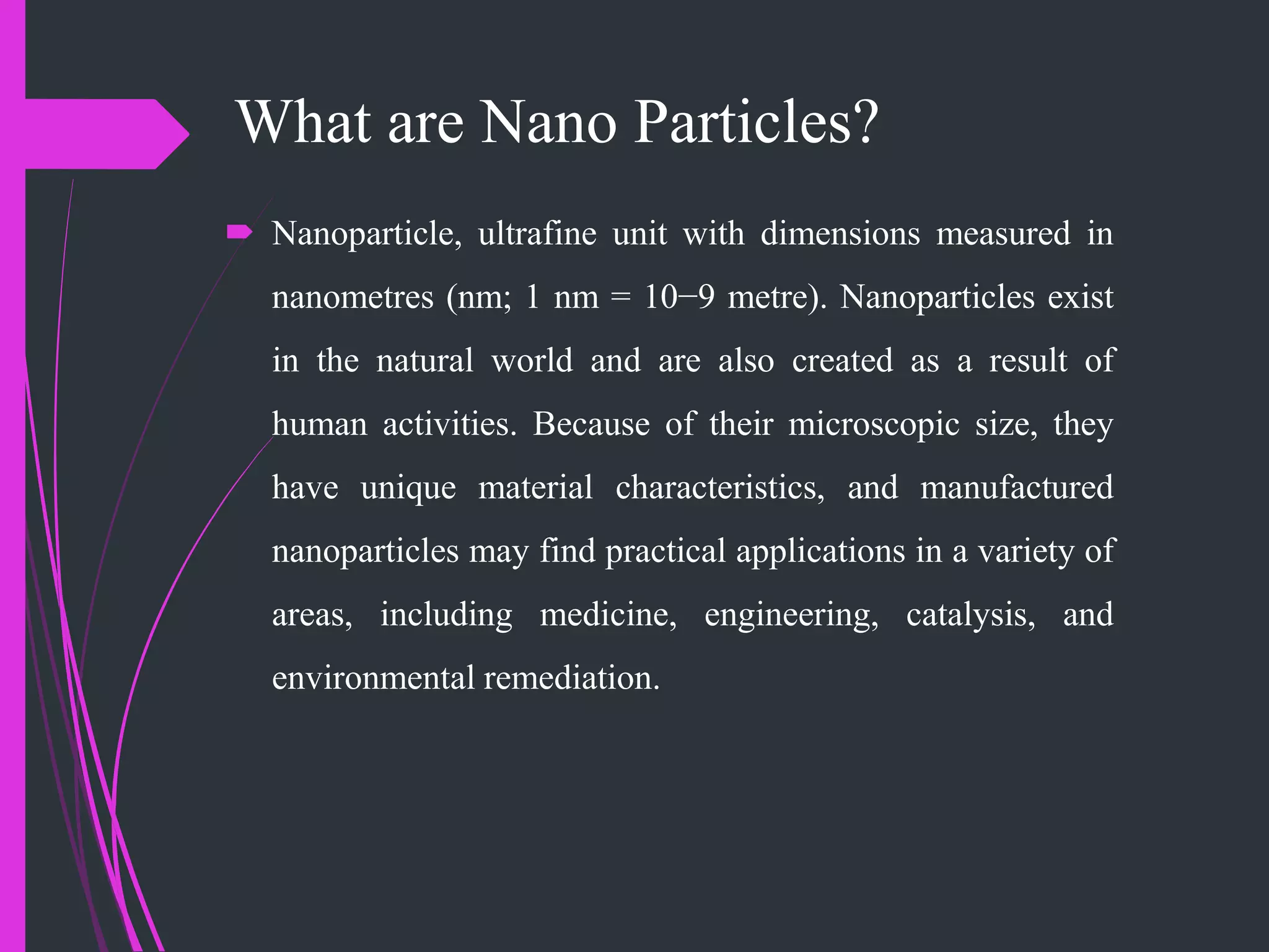 Nanoparticles and their mechanism of action | PPTX