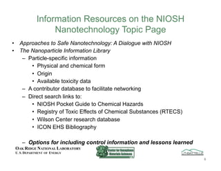 Nano At Niosh | PPT
