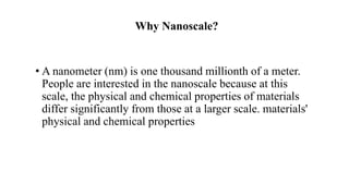 iNTRODUCTION TO NANOTECHNOLOGY AND NANOSCIENCE | PPT