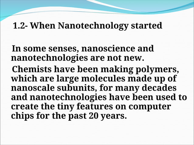 nanotechnology basics power point presentation | PPT
