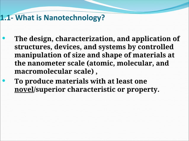 nanotechnology basics power point presentation | PPT