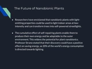Nanobionic light emitting plant | PPTX