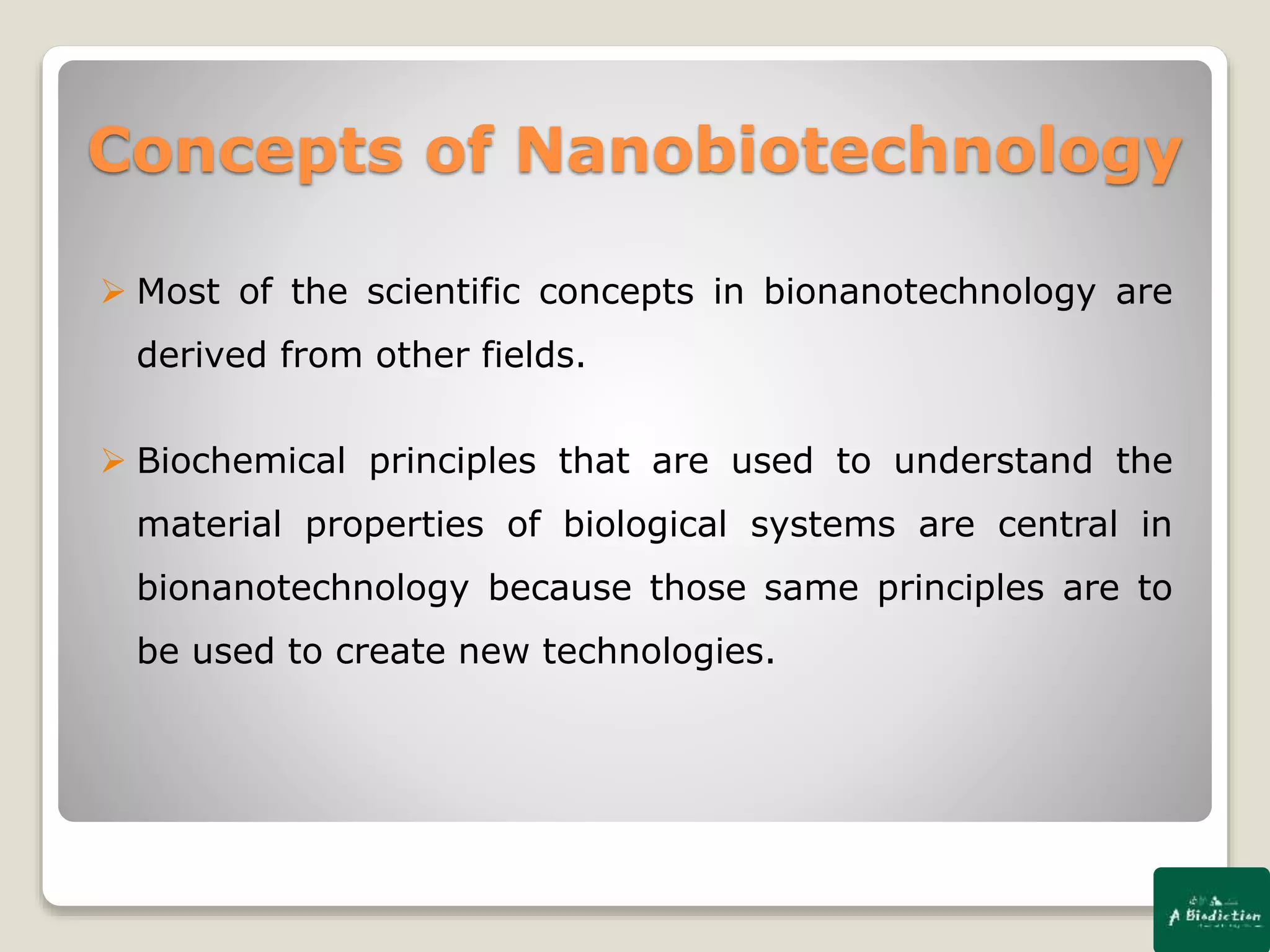 Nanobiotechnology - Introduction, Concept, Scope, Vision, Applications and Present and Future ...