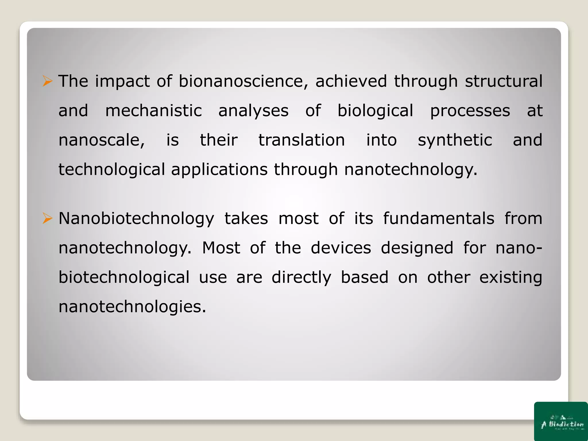 Nanobiotechnology - Introduction, Concept, Scope, Vision, Applications and Present and Future ...