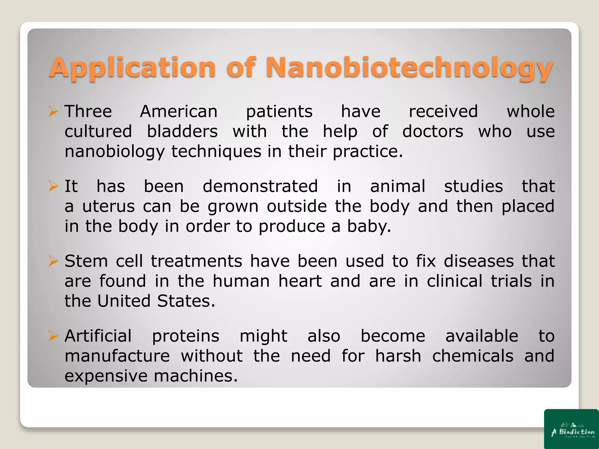 Nanobiotechnology - Introduction, Concept, Scope, Vision, Applications ...