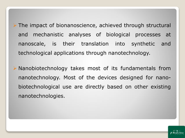 Nanobiotechnology - Introduction, Concept, Scope, Vision, Applications ...