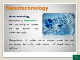 Nanobiotechnology - Introduction, Concept, Scope, Vision, Applications ...