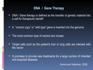Nanobiotechnological applications in dna therapy | PPT